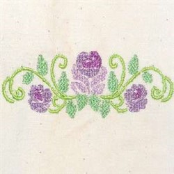 Rose Border Embroidery Design | EmbroideryDesigns.com
