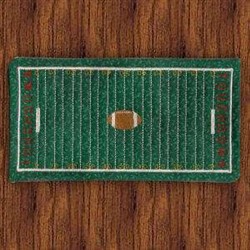 Football Mug Rug Embroidery Design | EmbroideryDesigns.com