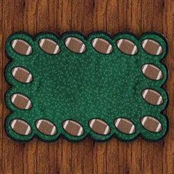 Football Mug Rug Embroidery Design | EmbroideryDesigns.com