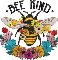 Bee Kind Embroidery Design | EmbroideryDesigns.com