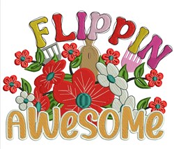 Flippin Awesome Embroidery Design | EmbroideryDesigns.com