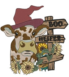 Boo Heifer Embroidery Design | EmbroideryDesigns.com