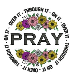 Pray Embroidery Design | EmbroideryDesigns.com