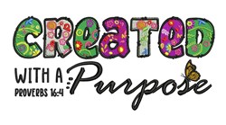Created With Purpose Embroidery Design | EmbroideryDesigns.com
