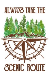 Take The Scenic Route Embroidery Design | EmbroideryDesigns.com