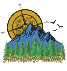 Adventure Awaits Scene Embroidery Design | EmbroideryDesigns.com