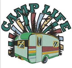 Camp Life RV Embroidery Design | EmbroideryDesigns.com