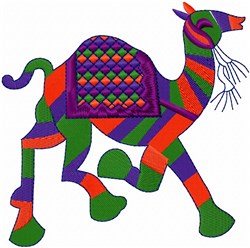 Colorful Camel Embroidery Design | EmbroideryDesigns.com