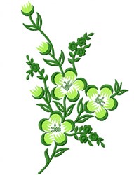 Bright Floral Spray Embroidery Design | EmbroideryDesigns.com