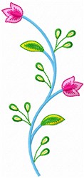 Tulip Vine Border Embroidery Design | EmbroideryDesigns.com