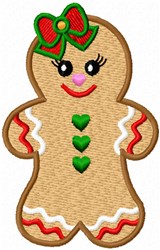 Christmas Gingerbread Girl Embroidery Design | EmbroideryDesigns.com