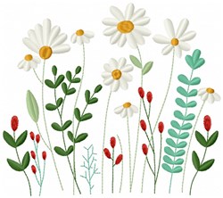 Daisy Flowers Embroidery Design | EmbroideryDesigns.com