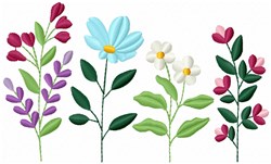 Border Flowers Embroidery Design | EmbroideryDesigns.com