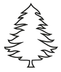 Tree Outline Embroidery Design | EmbroideryDesigns.com