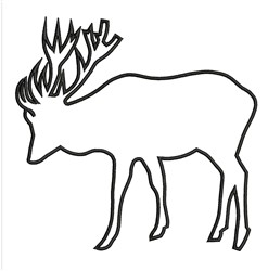 Stag Outline Embroidery Design | EmbroideryDesigns.com