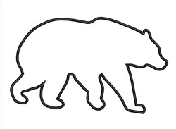 Outline Bear Embroidery Design | EmbroideryDesigns.com