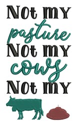 Not My Shit Embroidery Design | EmbroideryDesigns.com