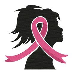 Pink Ribbon Lady Embroidery Design | EmbroideryDesigns.com