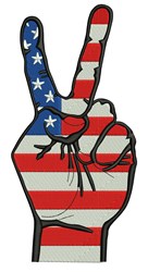 USA Peace Sign Embroidery Design | EmbroideryDesigns.com