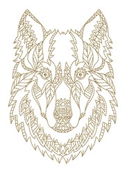 Wolf Head Embroidery Design | EmbroideryDesigns.com