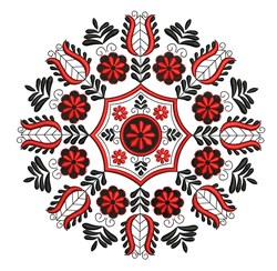Floral Circle Embroidery Design | EmbroideryDesigns.com