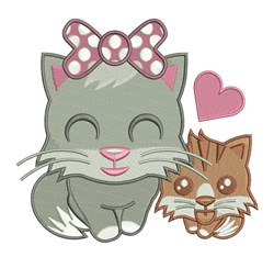 Kitty Cats Embroidery Design | EmbroideryDesigns.com