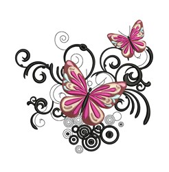 Butterflies Embroidery Design | EmbroideryDesigns.com