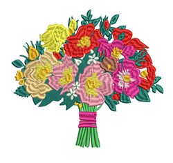 Flower Bouquet Embroidery Design | EmbroideryDesigns.com