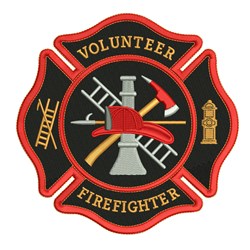 Volunteer Firefighter Embroidery Design | EmbroideryDesigns.com