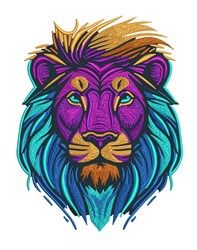 Lion Head Embroidery Design | EmbroideryDesigns.com