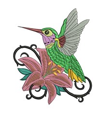 Hummingbird Embroidery Design | EmbroideryDesigns.com