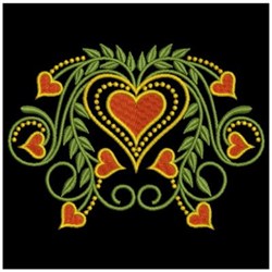 Vining Hearts Embroidery Design | EmbroideryDesigns.com