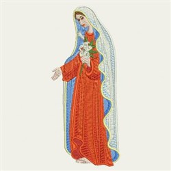 Virgin Mary Embroidery Design | EmbroideryDesigns.com