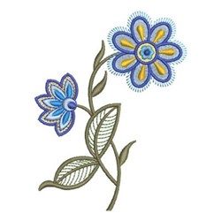 Jacobean Flowers Embroidery Design | EmbroideryDesigns.com