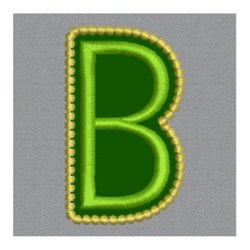 Golden Applique Letter B Embroidery Design | EmbroideryDesigns.com