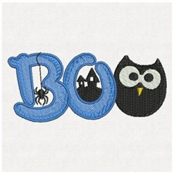 Owl Boo Embroidery Design | EmbroideryDesigns.com
