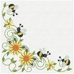 Corner Decorations Embroidery Design | EmbroideryDesigns.com