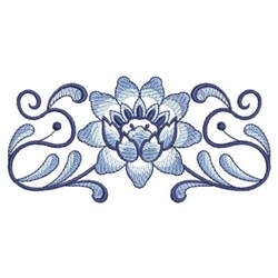 Blue And White Borders Embroidery Design | EmbroideryDesigns.com