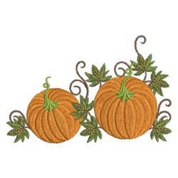 Pumpkin Harvest Embroidery Design | EmbroideryDesigns.com