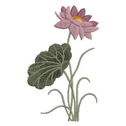Ink Lotus Embroidery Design | EmbroideryDesigns.com