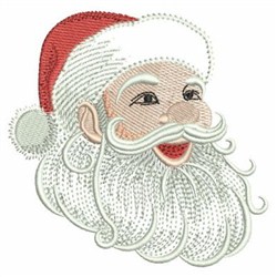 Vintage Santa Face Embroidery Design | EmbroideryDesigns.com