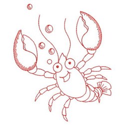 Redwork Lobster Embroidery Design | EmbroideryDesigns.com