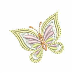 Artistic Yellow Butterfly Embroidery Design | EmbroideryDesigns.com