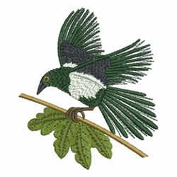 Magpie Flying Embroidery Design | EmbroideryDesigns.com