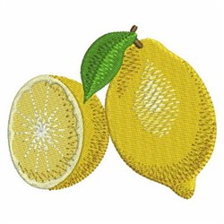 Realistic Lemon Embroidery Design | EmbroideryDesigns.com