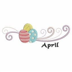 April Border Embroidery Design | EmbroideryDesigns.com