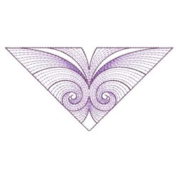 Colorful Rippled Triangle Embroidery Design | EmbroideryDesigns.com