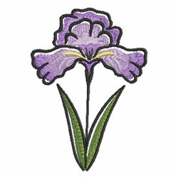 Iris Flower Embroidery Design | EmbroideryDesigns.com