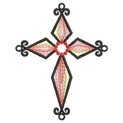 Rippled Crosses Embroidery Design | EmbroideryDesigns.com