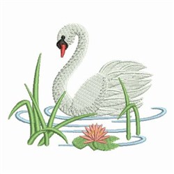 Swans Embroidery Design | EmbroideryDesigns.com